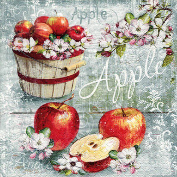 Szalvéta - Alma és virág - Kreatív Alkotás